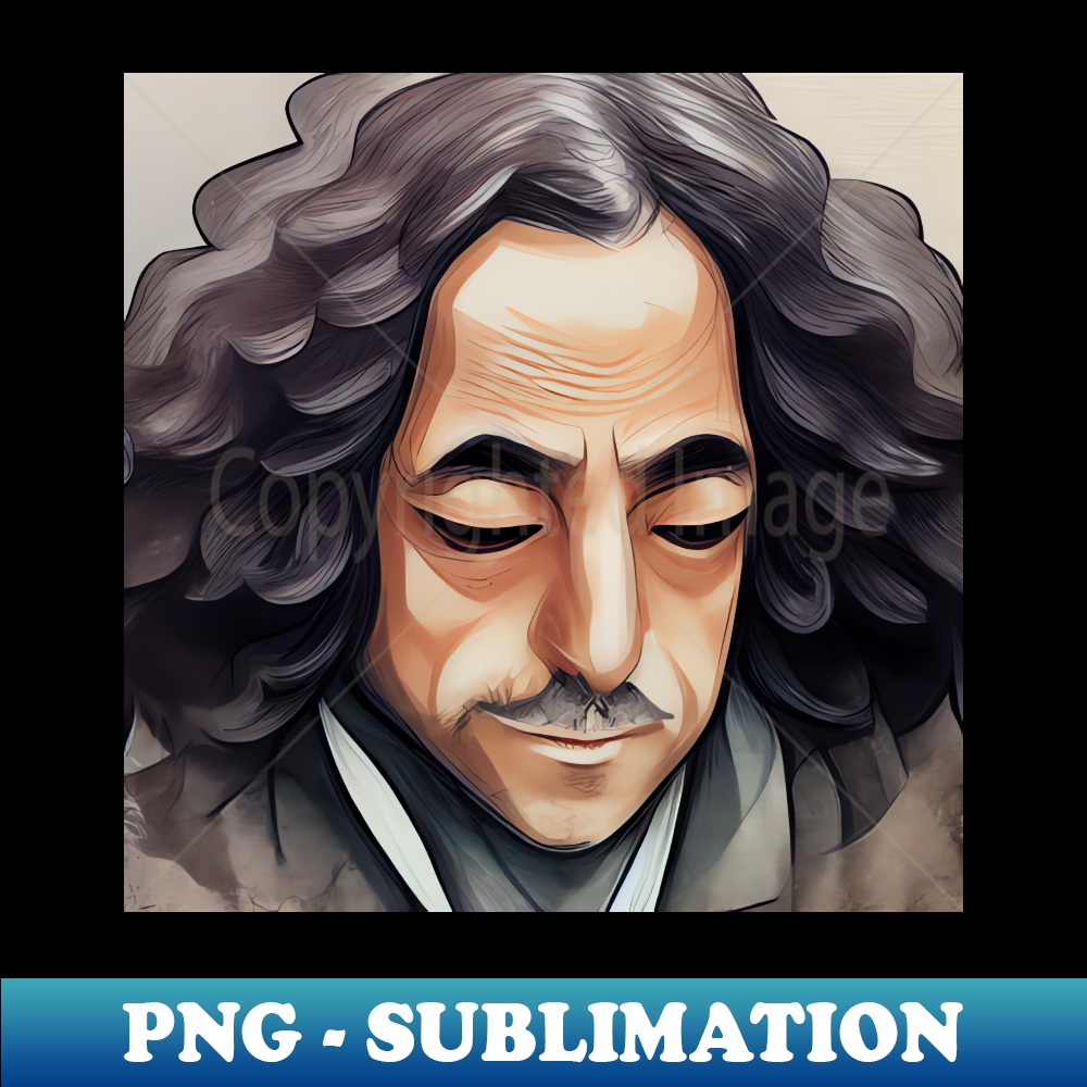 Baruch Spinoza Anime Style Portrait - Creative Sublimation - Inspire Uplift