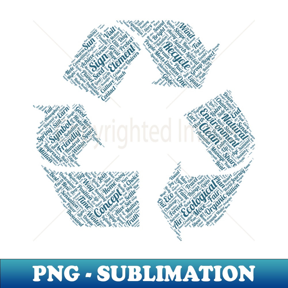 Recycle Symbol Silhouette Shape Text Word Cloud - Creative S | Inspire ...