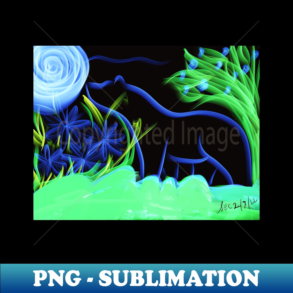 Blue Spirit Bear - Exclusive Sublimation Digital File - Bold | Inspire ...