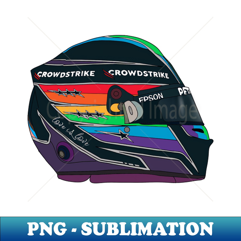 Lewis Hamilton - Pride Helmet - PNG Transparent Sublimation | Inspire ...