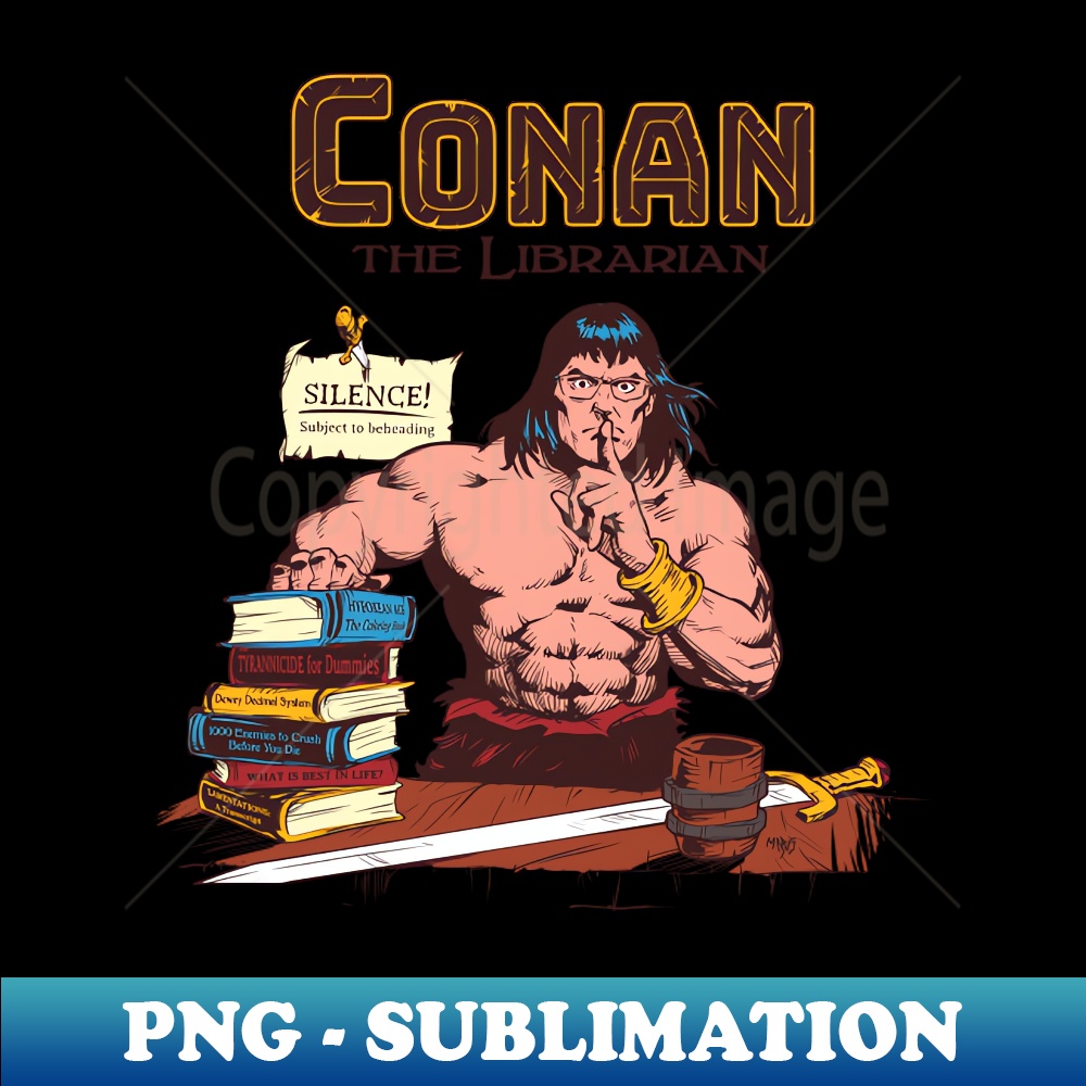 Conan the Librarian Colored - Vintage Sublimation PNG Downlo | Inspire ...