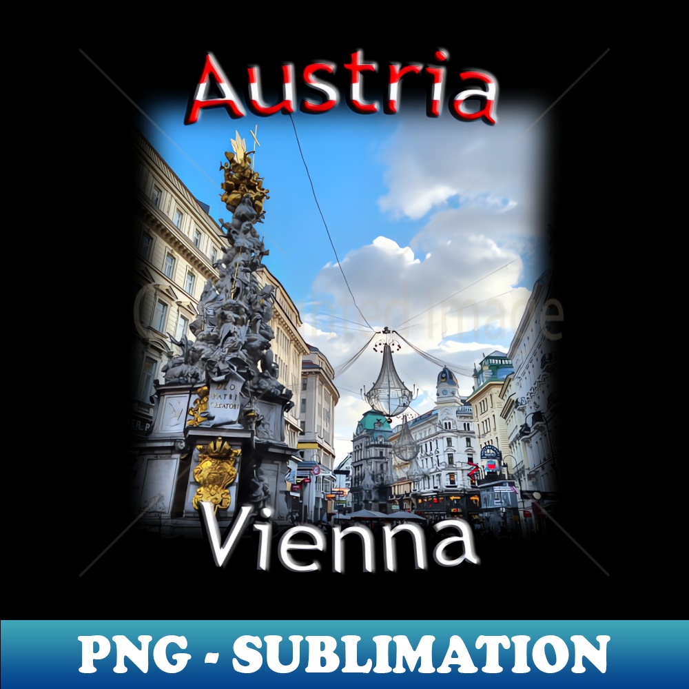 Austria - Vienna townscape - Decorative Sublimation PNG File | Inspire ...