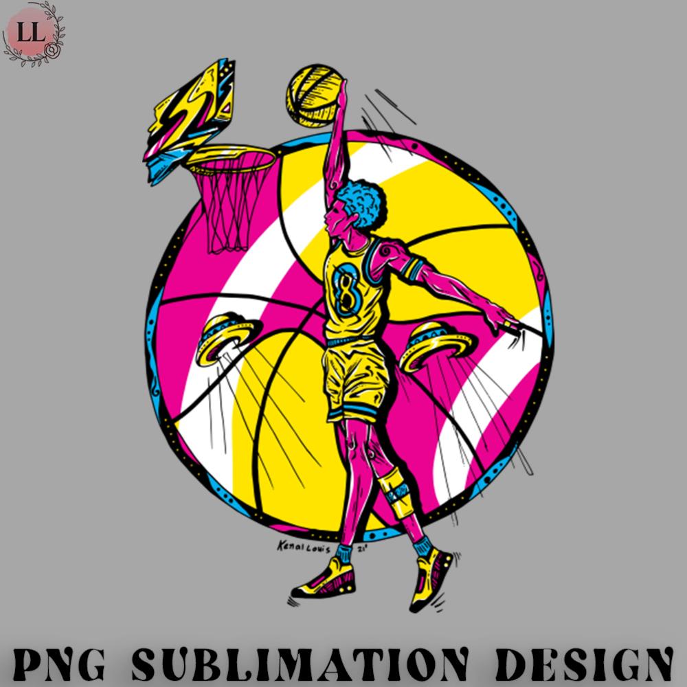 Basketball PNG CMYK Legendary Baller Number 8 | Inspire Uplift