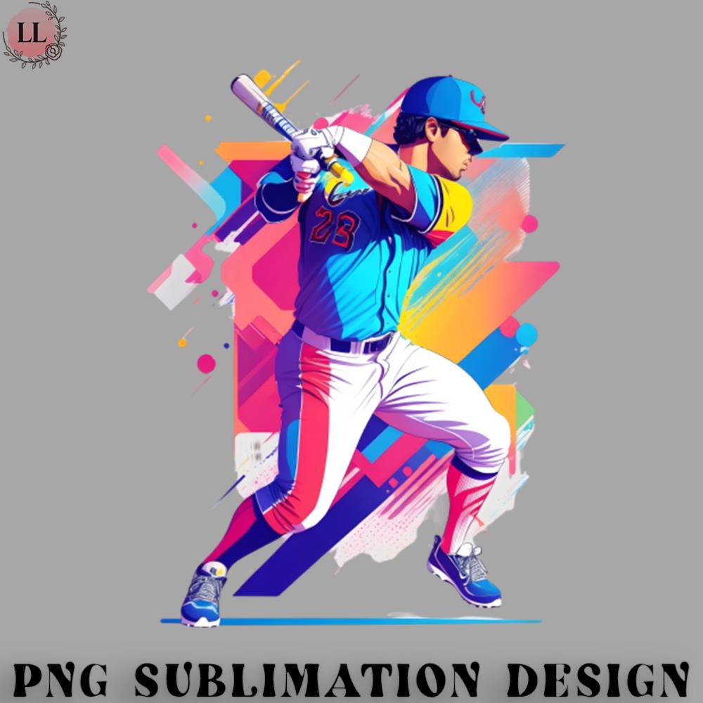 Basketball PNG Colorful Geometric Baseball Player | Inspire Uplift