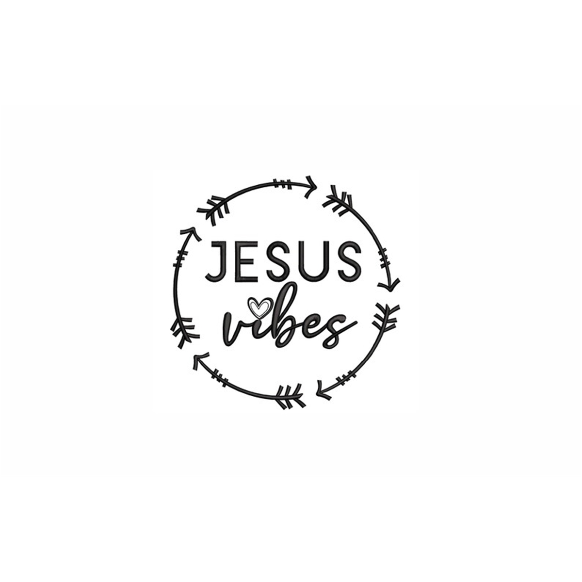 Jesus Vibes Machine Embroidery Design. 4 Sizes. Christian Em | Inspire ...