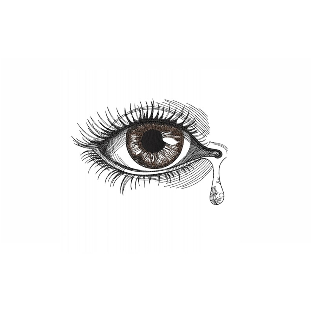 Teary Eye Machine Embroidery Design. 5 Sizes. Eye Embroidery | Inspire ...