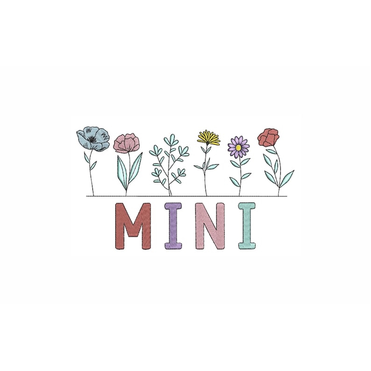 Mini Machine Embroidery Design. 5 Sizes. Wild Flowers Embroi | Inspire ...