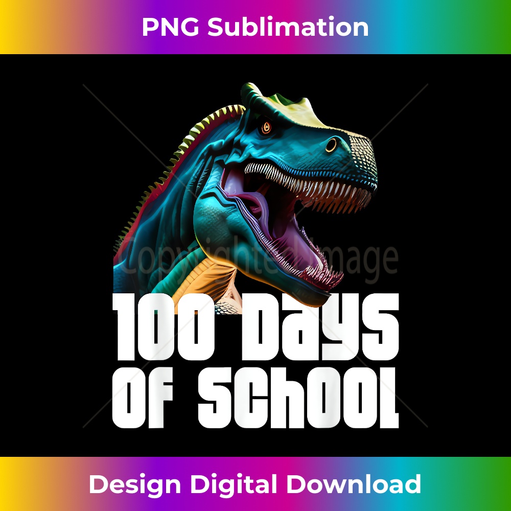100 Days Of School T-Rex Dino Boys Kids Students - Vibrant S | Inspire ...