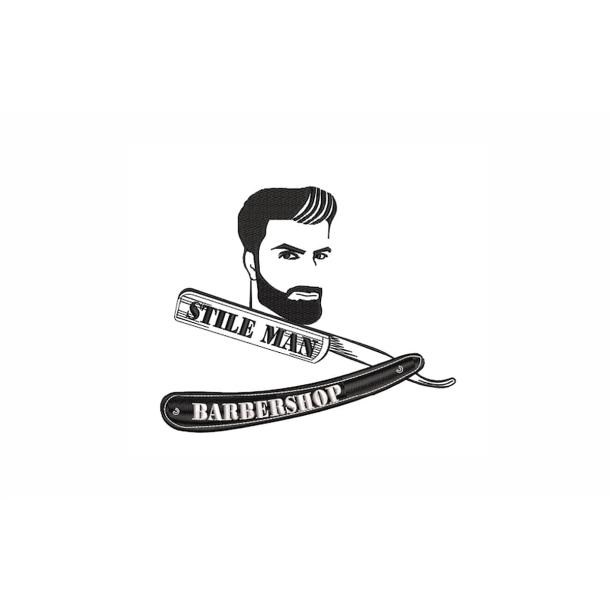 Barbershop Machine Embroidery Design. 3 sizes. Barber Logo E - Inspire ...