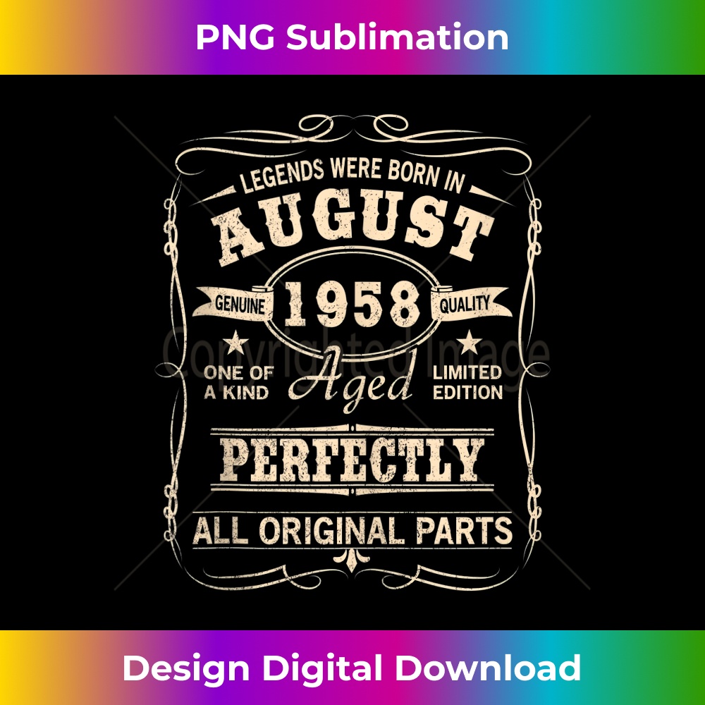 Vintage August 1958 birthday Tank Top - Innovative PNG Subli | Inspire ...