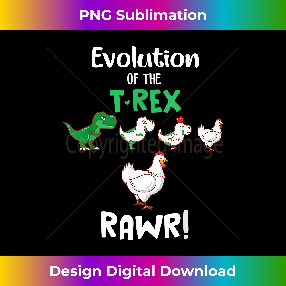 Evolution Of The T Rex Rawr Chicken Dinosaur Funny Gifts - V | Inspire ...