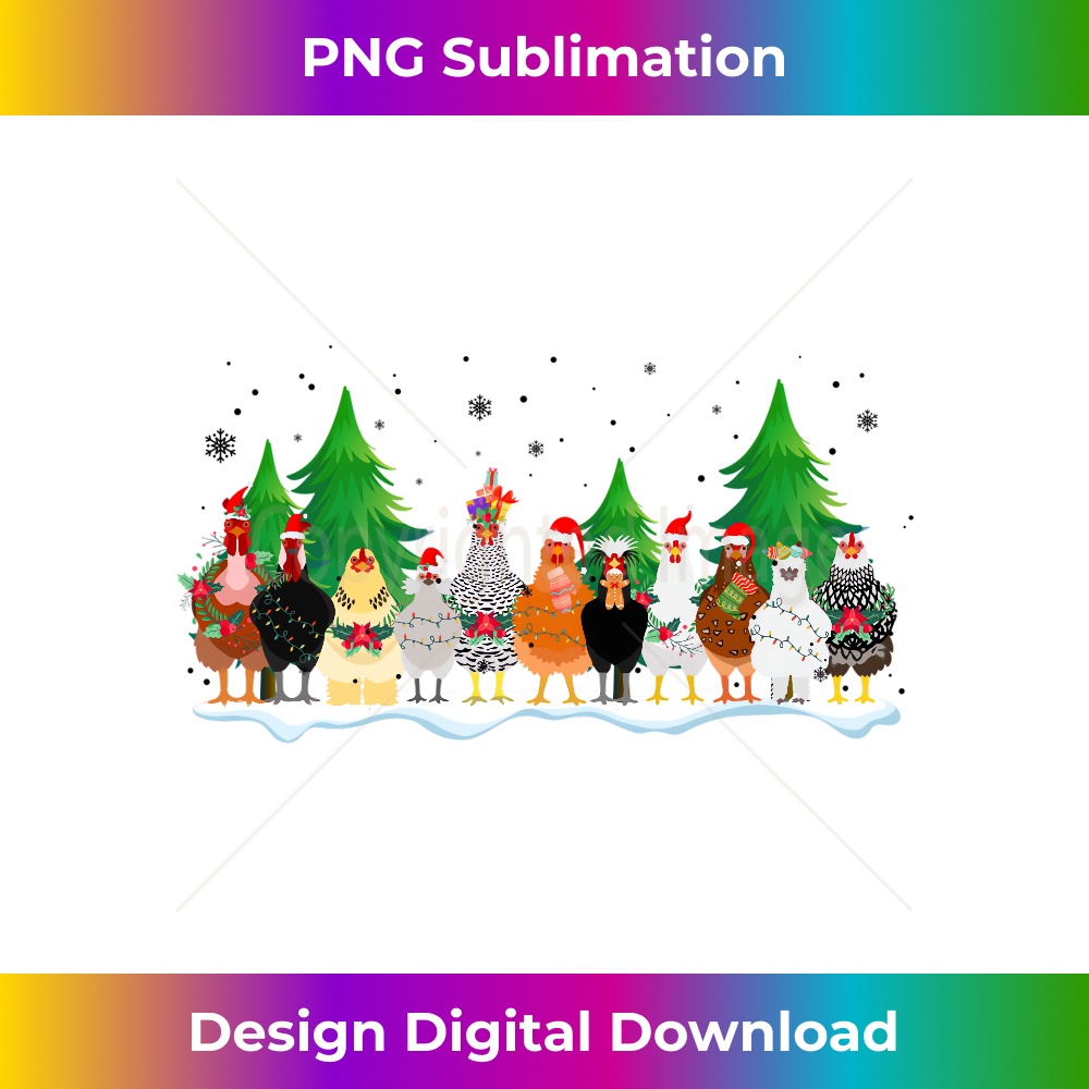 Farm Animal Chicken Christmas Chickens Santa Hat Elf Squad L - Inspire ...