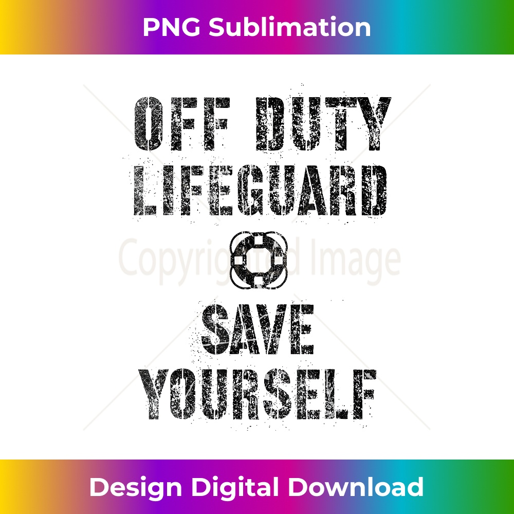 Save Yourself Lifeguard Swimming Pool Guard Off Duty Summer | Inspire ...