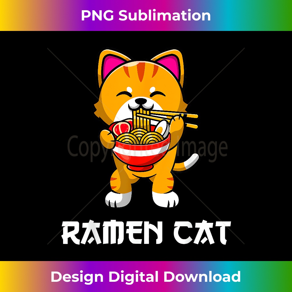 Cute Raman Japanese Style Kawaii Cat - Deluxe PNG Sublimatio - Inspire ...