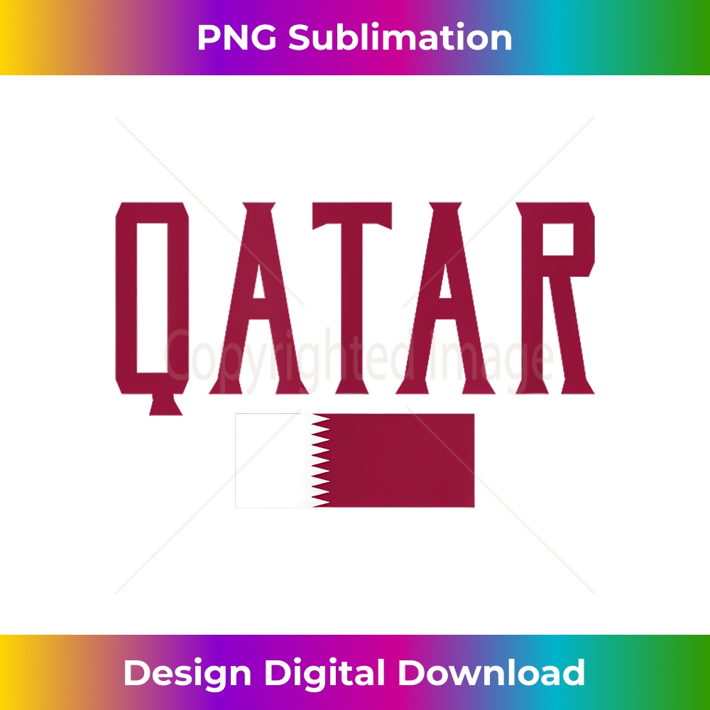 Qatar Flag Vintage Maroon Text - Crafted Sublimation Digital | Inspire ...