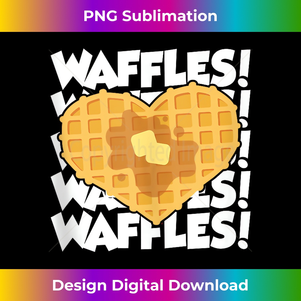 Waffle Heart I Love Waffles Waffle Graphic White Text Tank T | Inspire ...
