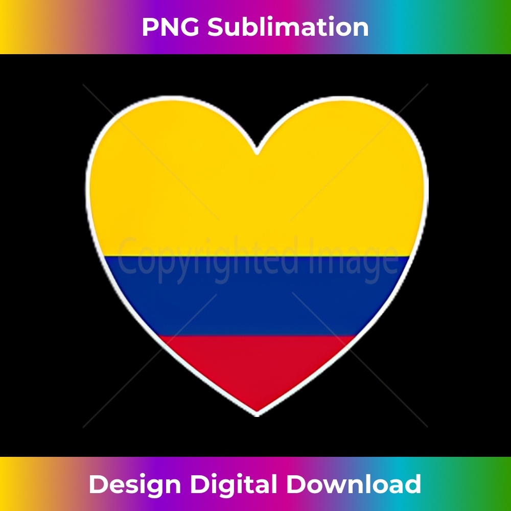 I Heart Colombia - Fun Colombian Flag Heart - Crafted Sublim | Inspire ...