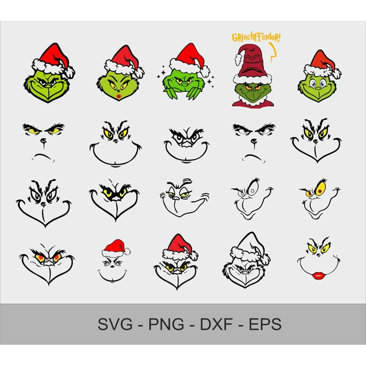 Grinch Face Svg, Grinch Hand, Grinch SVG Bundle, Grinch Orna | Inspire Uplift