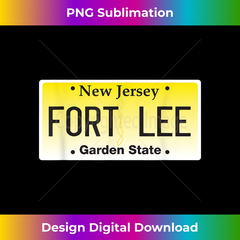 Fort Lee NJ New Jersey license plate hometown graphic - Urba | Inspire ...