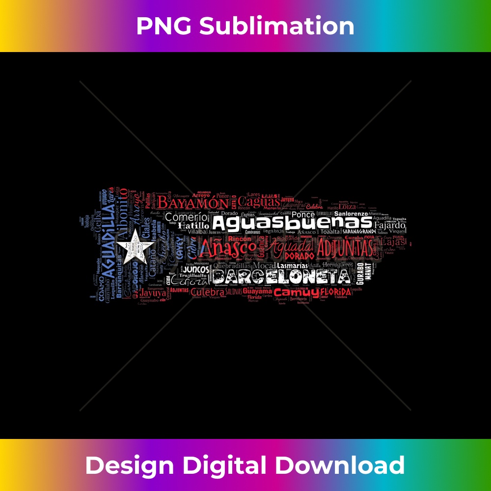 Puerto Rican Flag with Towns and Cities of Puerto Rico - Bes | Inspire ...