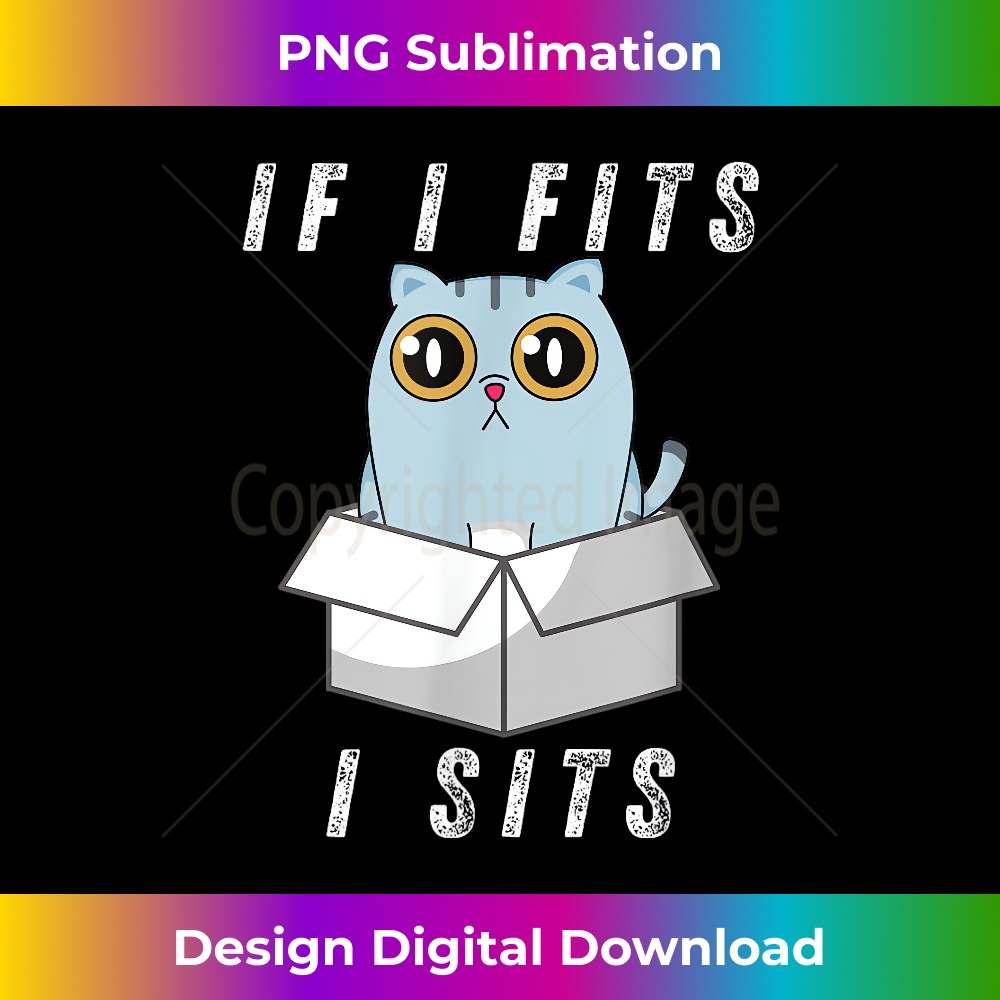 If I Fits I Sits Cat meme funny cat in a box - Timeless PNG | Inspire ...
