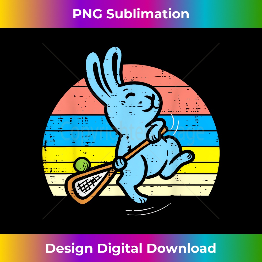 Easter Bunny Playing Lacrosse Retro Lax Sport Men Women Kids | Inspire ...