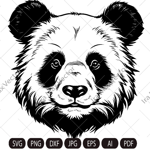 Panda Svg, Panda Clipart, Panda Png, Panda Head, Panda face - Inspire ...