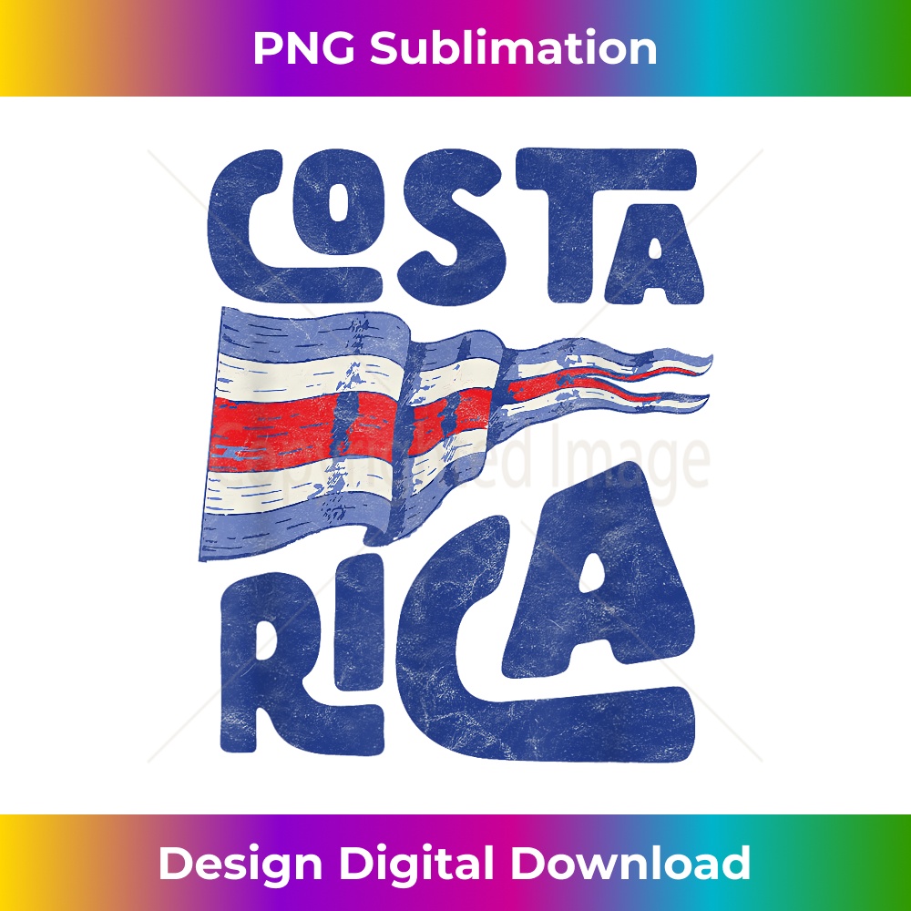 Retro Costa Rican Flag Tico Pride Vintage - Bespoke Sublimat - Inspire ...