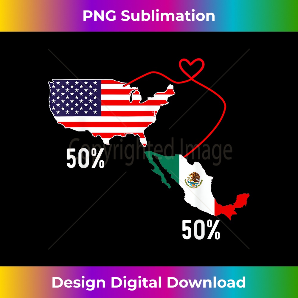 Half American Half Mexican Flag Combined Map Mexico USA - Fu | Inspire ...