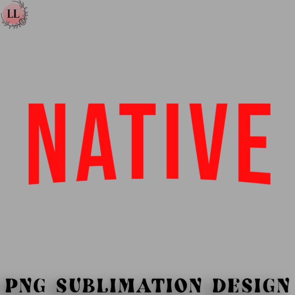Hockey PNG Native American Red Text Design | Inspire Uplift