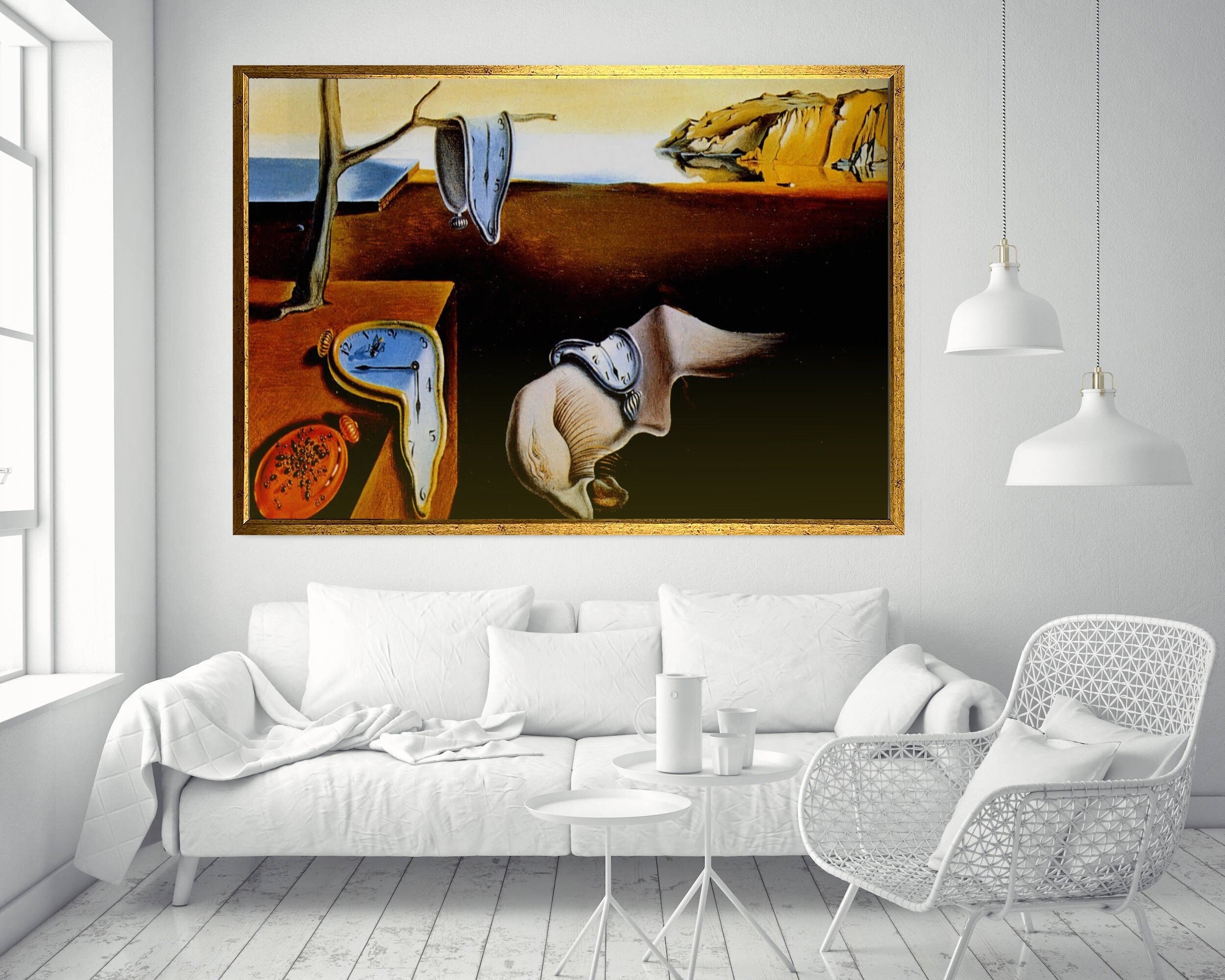 Clock Explosion By Salvador Dali Canvas Painting, Home and L | Inspire ...