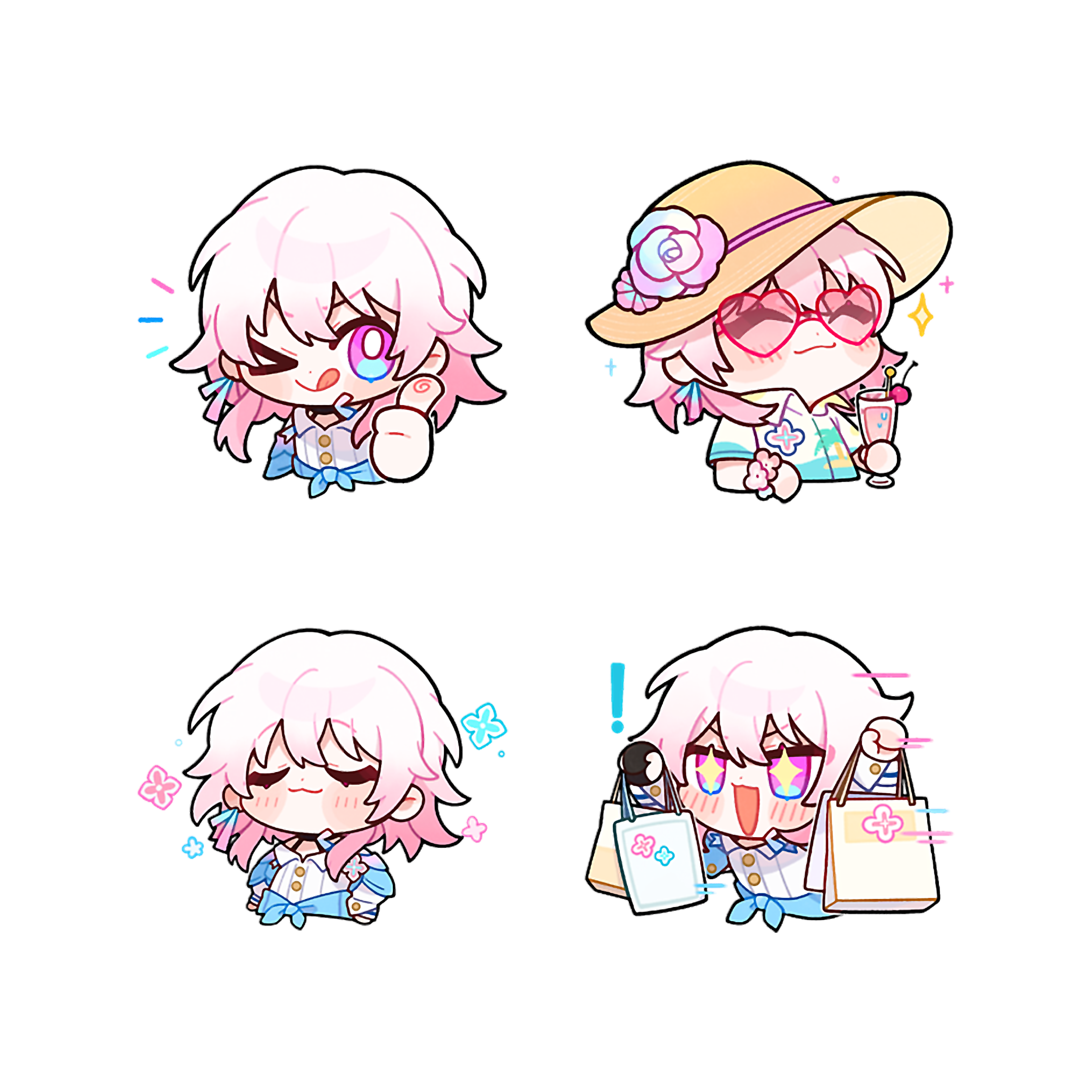 March 7th Chibi Set - Honkai Star Rail(2) | Inspire Uplift