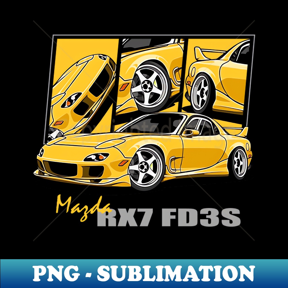 Mazda RX7 JDM Japanese cars - PNG Transparent Digital Downlo | Inspire ...