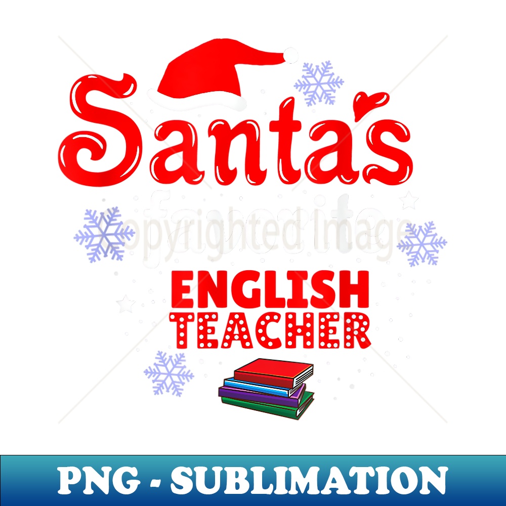 Santas Favorite English Teacher Christmas - Professional Sub | Inspire ...