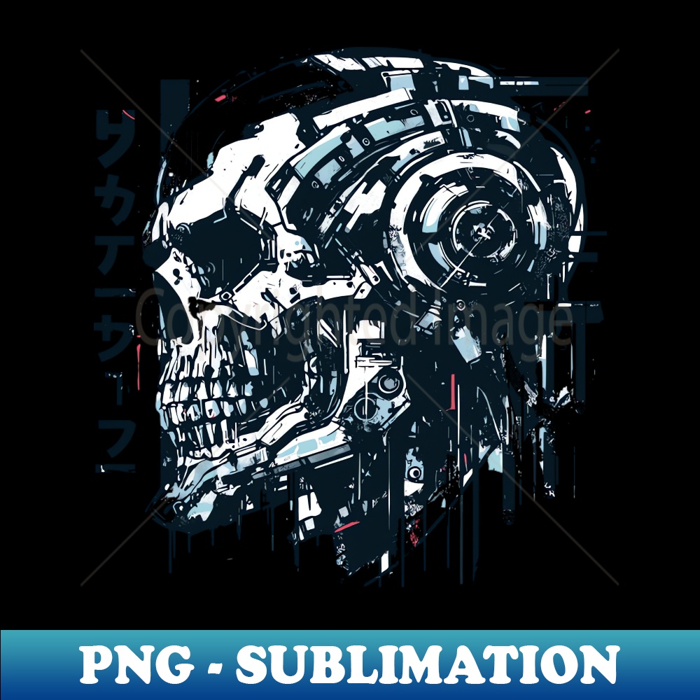 Cyber robotic skull - PNG Transparent Sublimation File - Unl | Inspire ...
