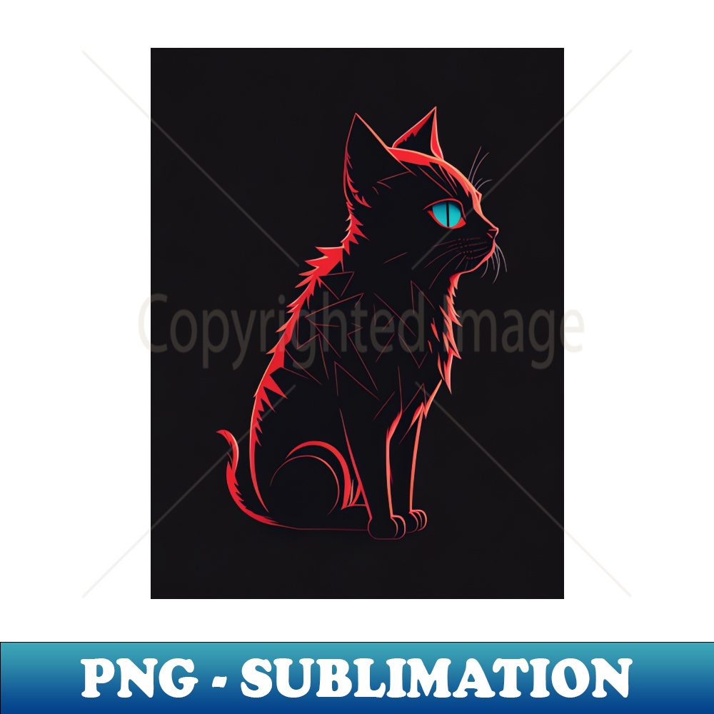 Cat Silhouette Sticker - Cute Animal - PNG Transparent Subli - Inspire ...
