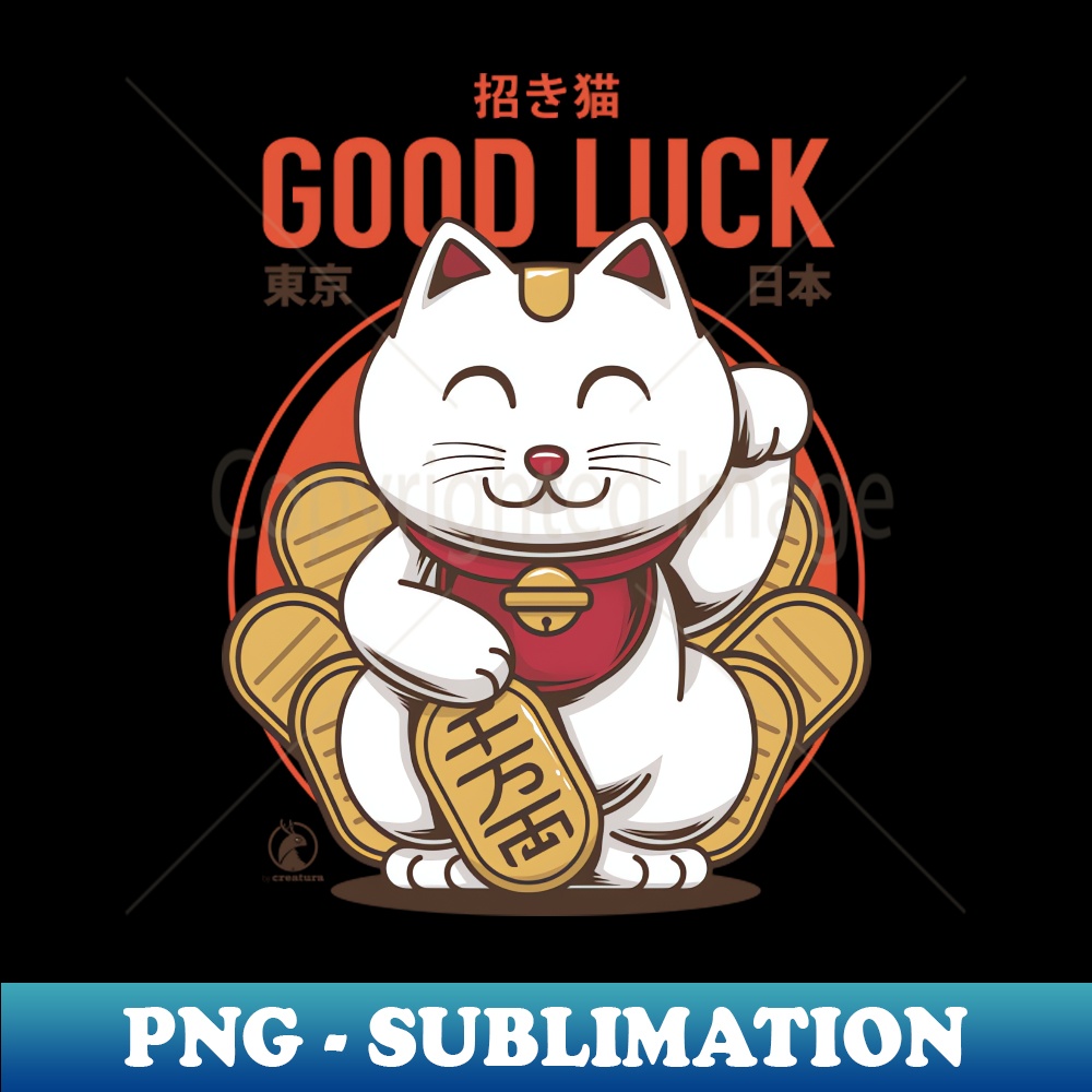Lucky Maneki-Neko Good Luck Cat - High-Quality PNG Sublimat | Inspire ...