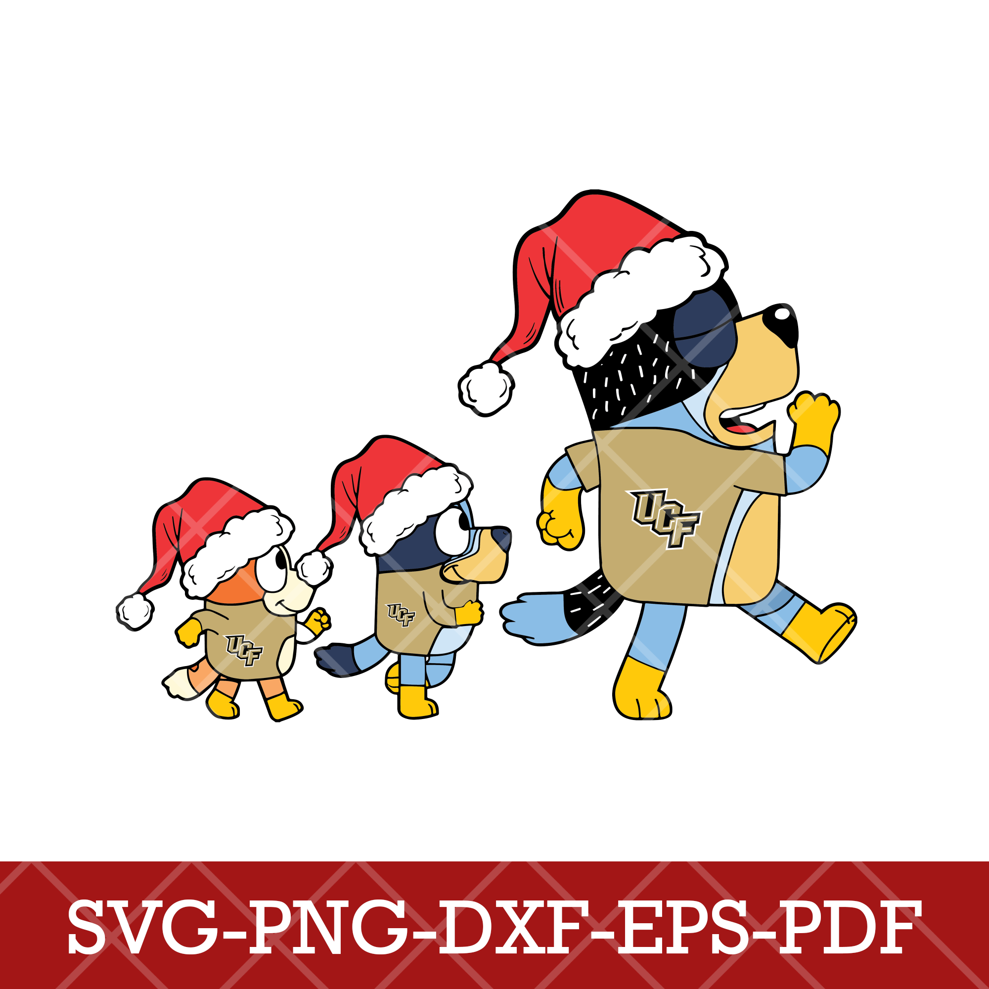 UCF Knights_NCAA Bluey 5NCAA Cut File Vector, Cricut, Silhou | Inspire ...