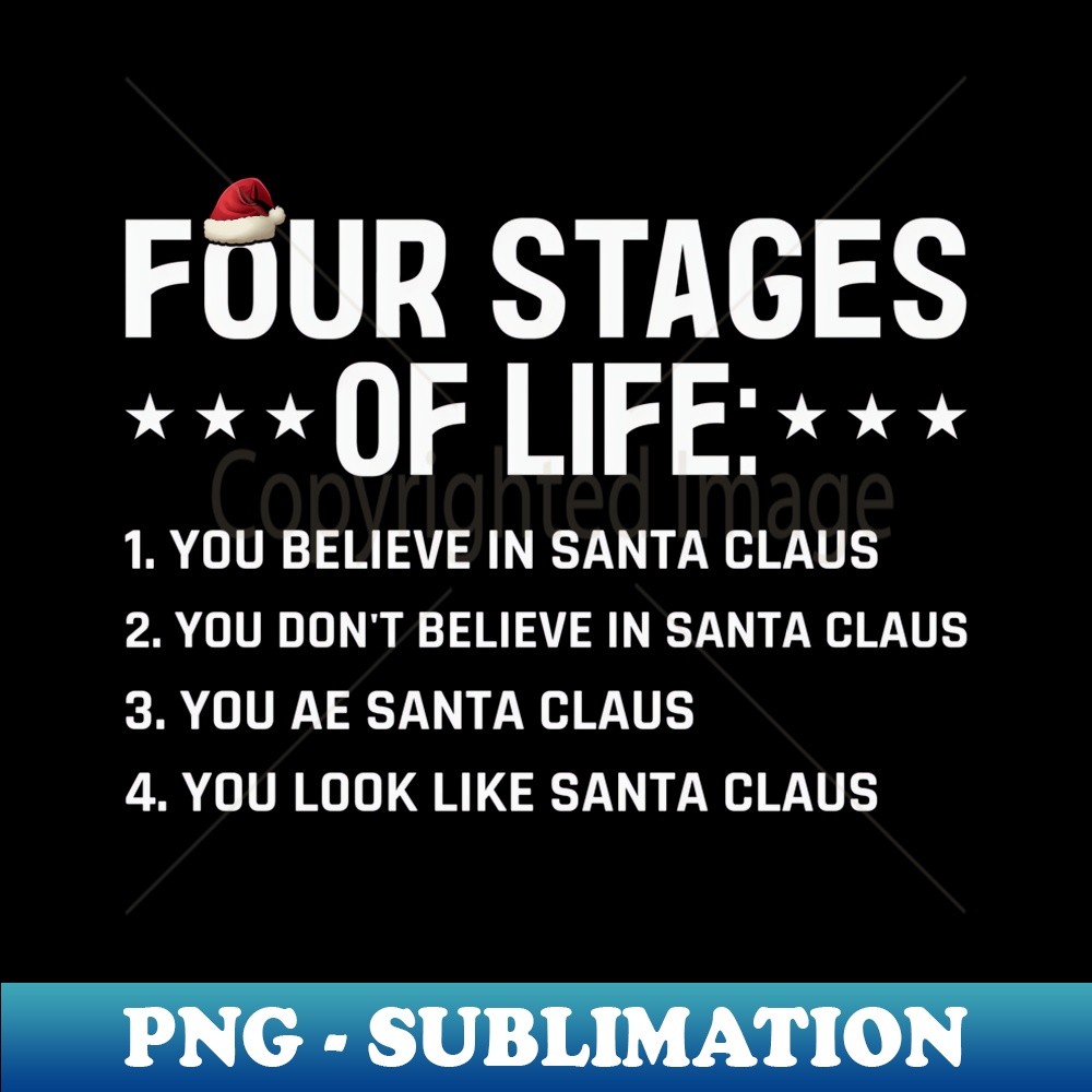 Four Stages of Life Santa funny Christmas Meme - PNG Transpa - Inspire ...