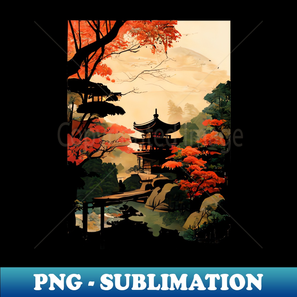 Traditional Japanese Temple Garden Landscape - Digital Subli | Inspire ...