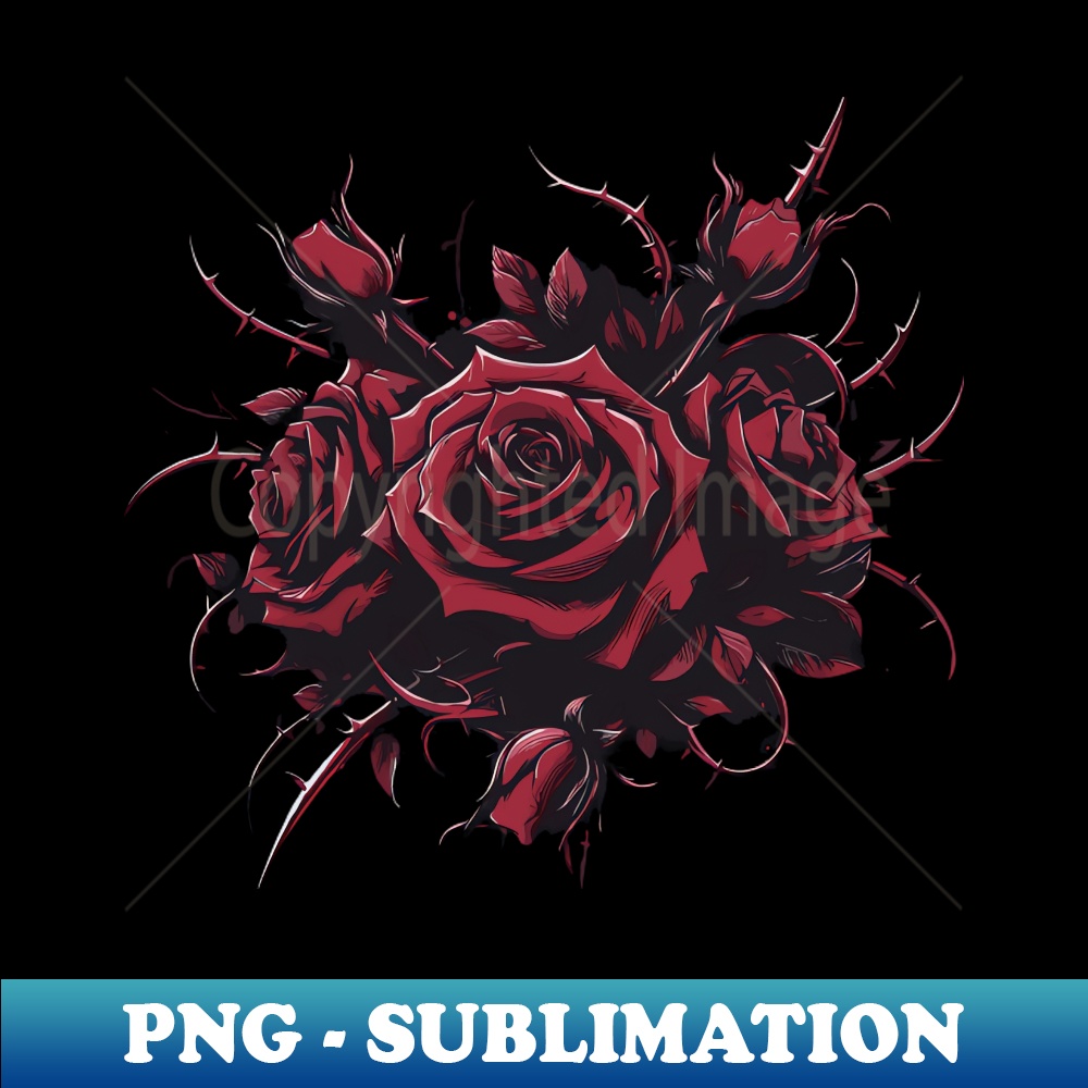 Red goth roses - Special Edition Sublimation PNG File - Crea | Inspire ...