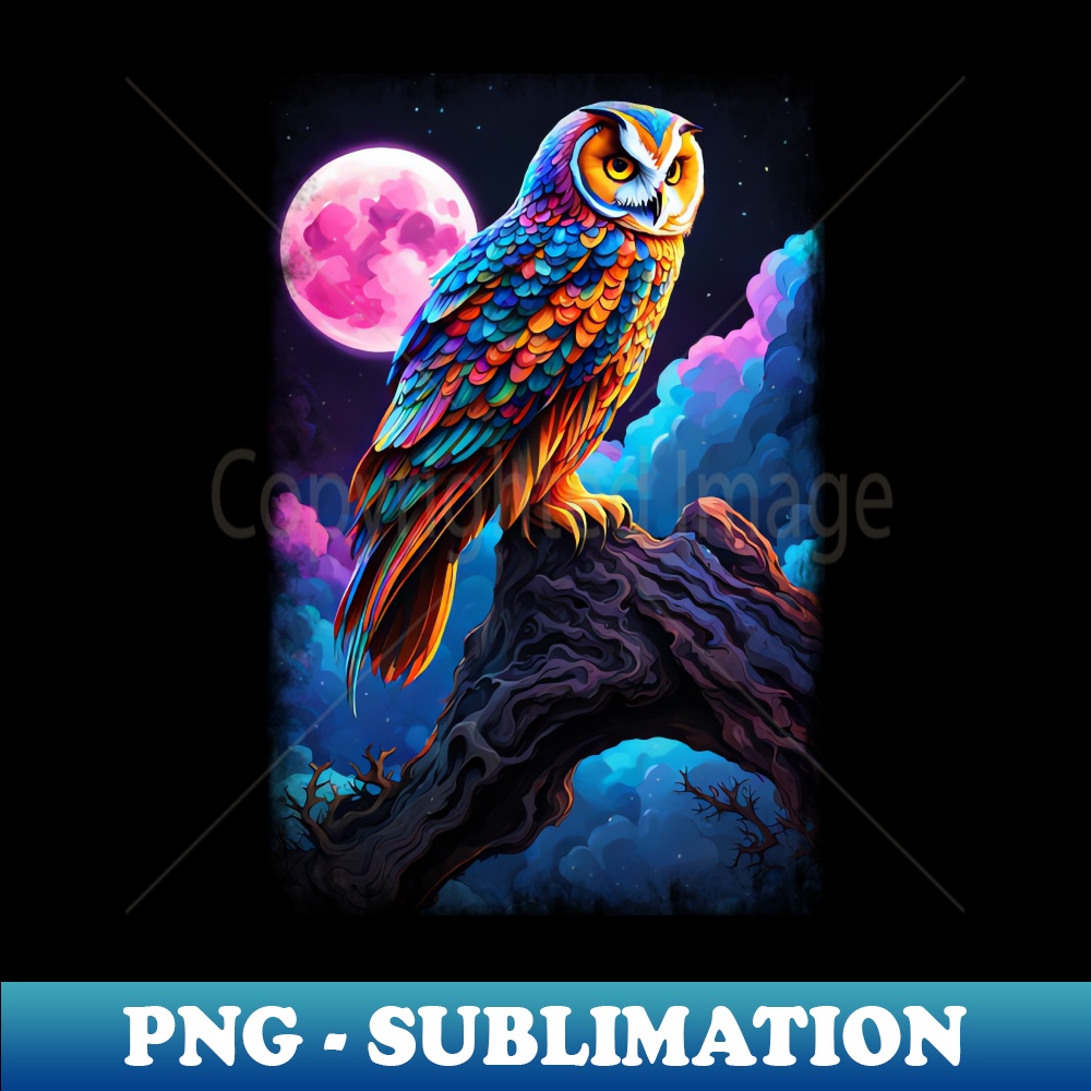 Owl Moon - Instant Sublimation Digital Download - Boost Your | Inspire ...