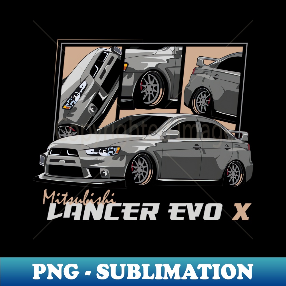 Mitsubishi Lancer EVO X Evolution x JDM - Exclusive PNG Subl | Inspire Uplift