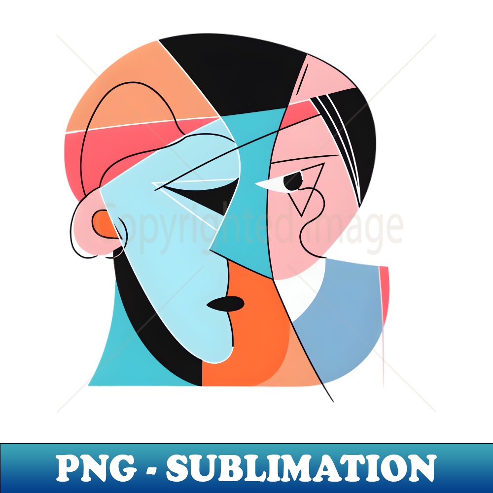 Picasso Style Two-Face Man - PNG Transparent Sublimation Fil | Inspire ...