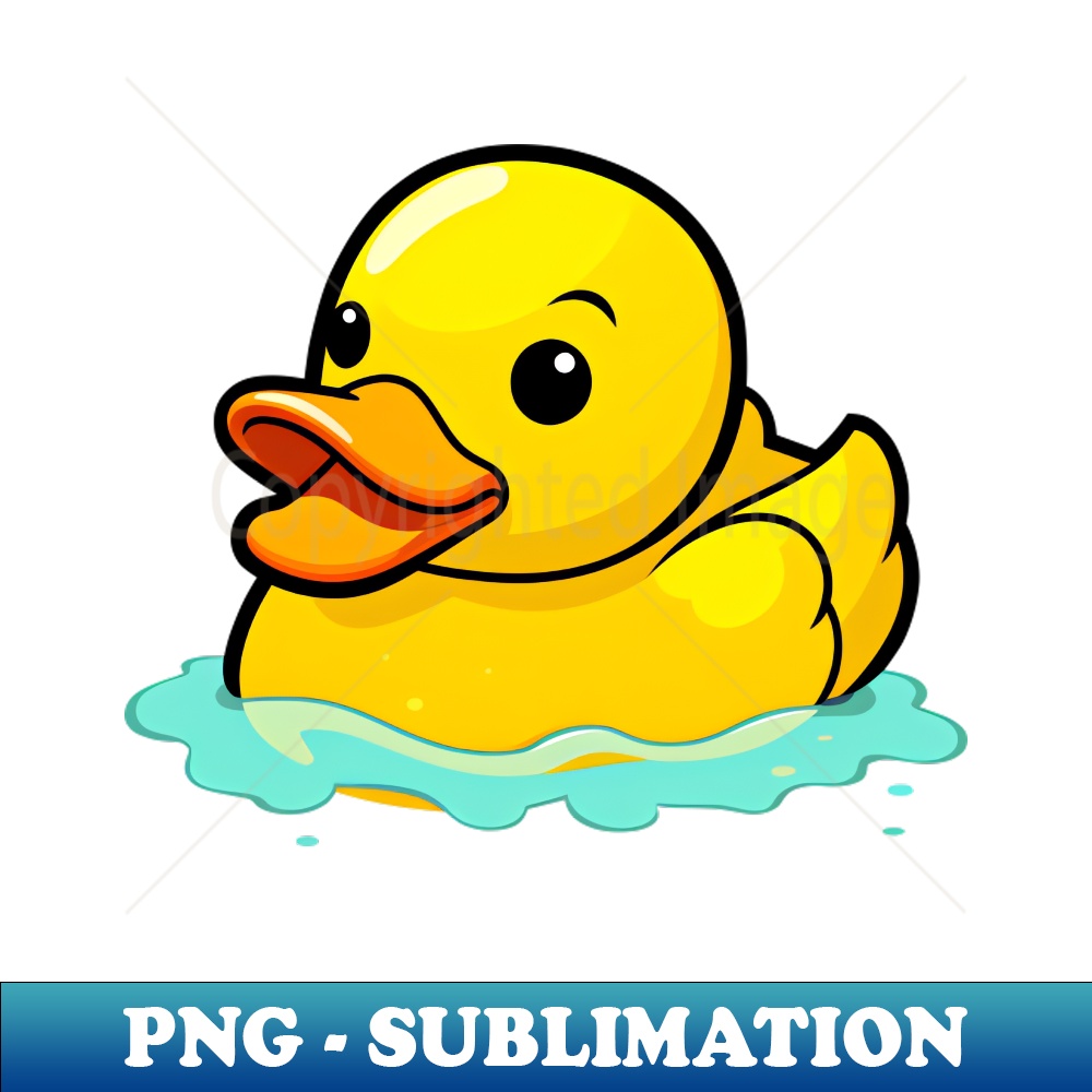 Rubber Duck Swimming in Water - Modern Sublimation PNG File | Inspire ...