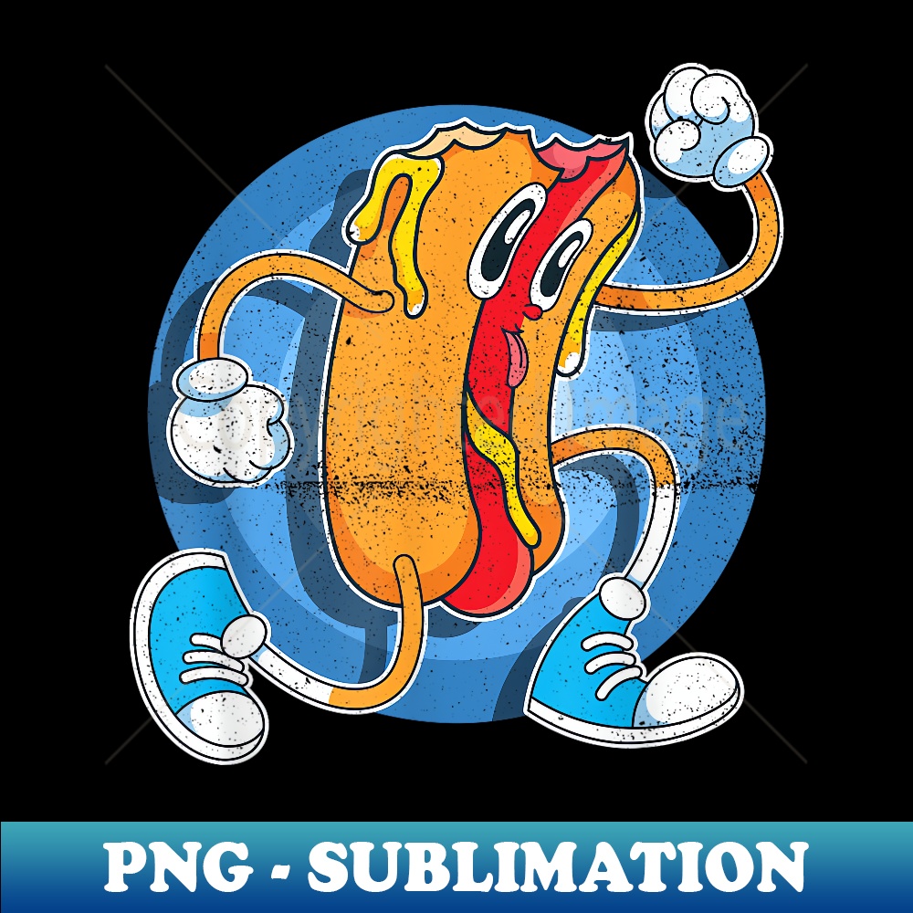 Funny Franks Sausage Running Wiener Fast Food Hot Dog - Prem | Inspire ...