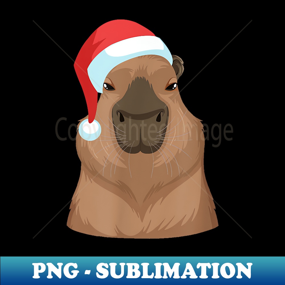 Santa Hat Capybara Christmas - Digital Sublimation Download | Inspire ...