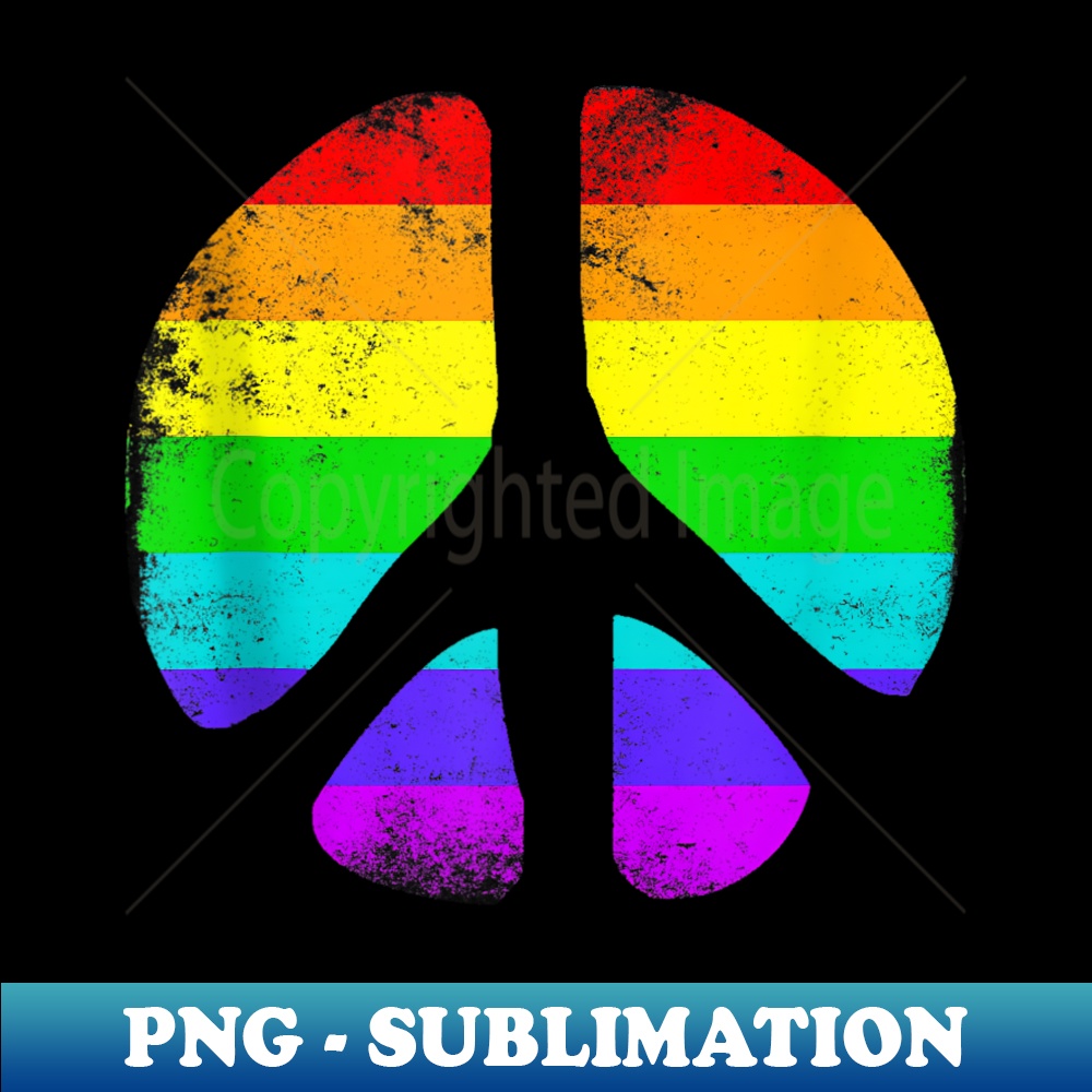 Rainbow Peace Sign Graphic - Stylish Sublimation Digital Dow | Inspire ...