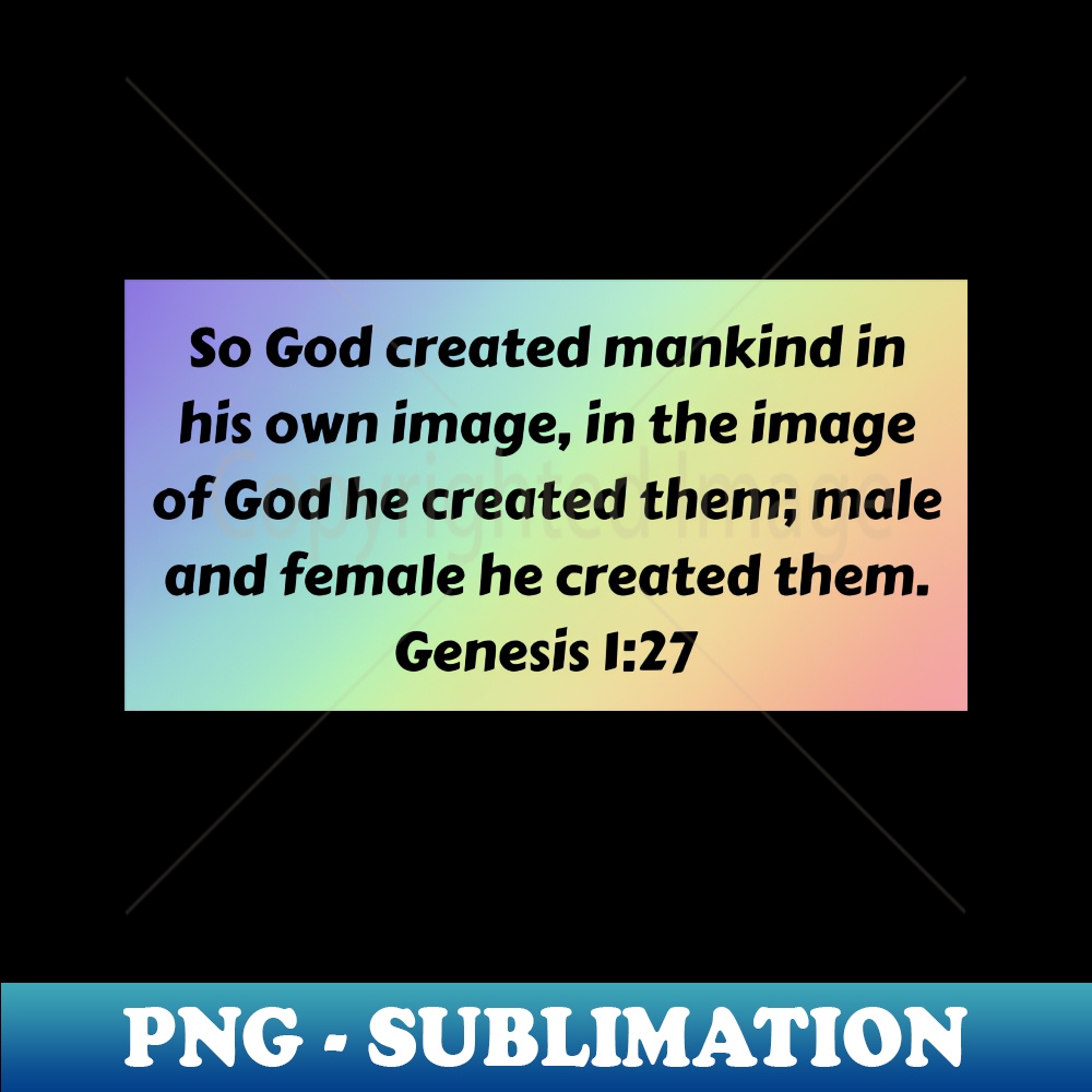 Bible Verse Genesis 127 - Sublimation-Ready PNG File - Bring - Inspire ...