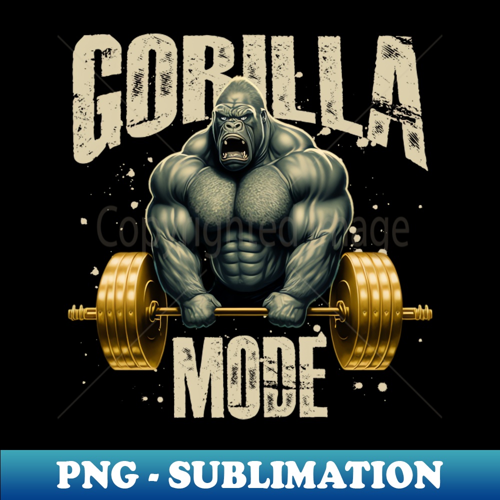 Gorilla Mode Workout Beast Lifting Weights Bodybuilding Silv - Inspire ...
